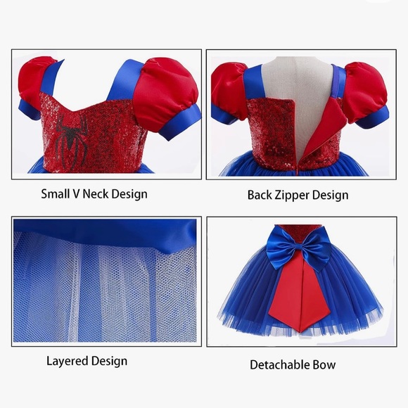 Dresses | Spiderman Tutu Costume For Toddler Girls Party Dress With ...